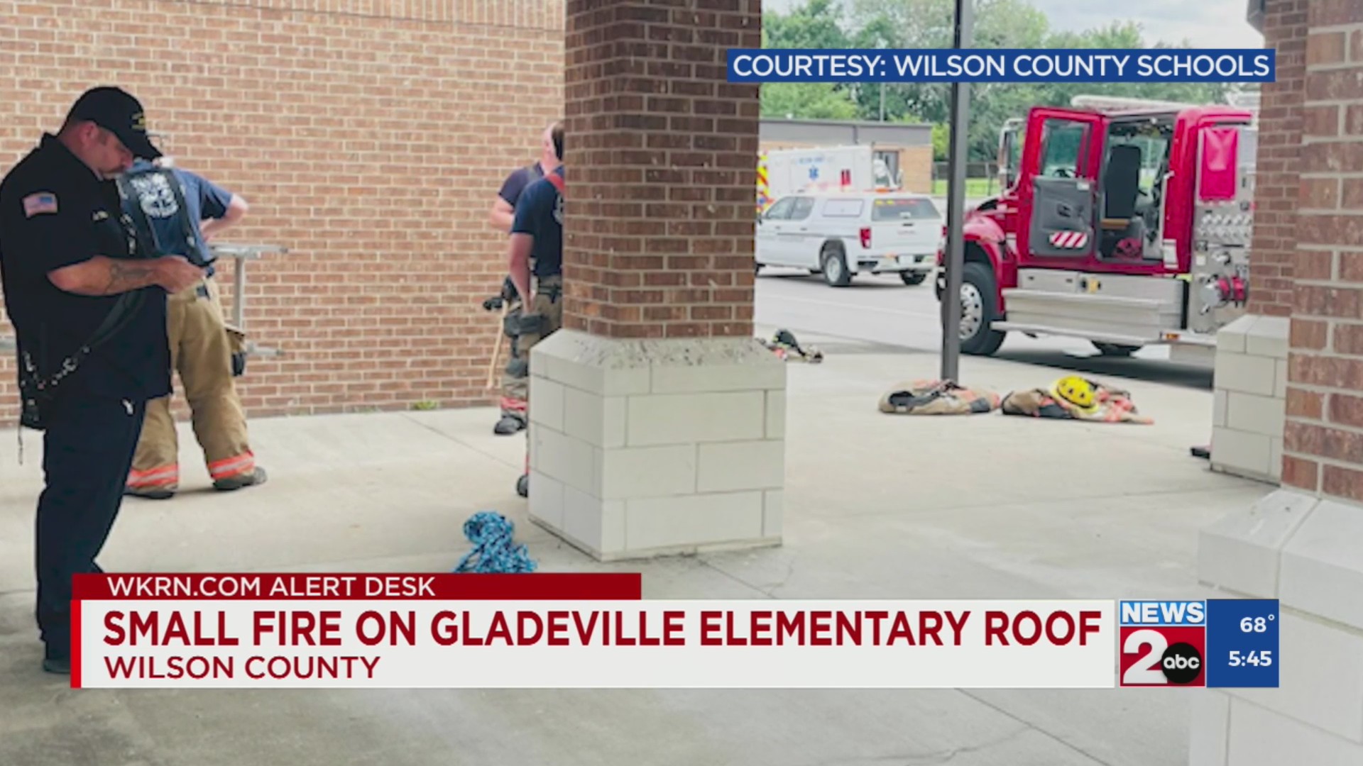 Small fire on Gladeville Elementary roof
