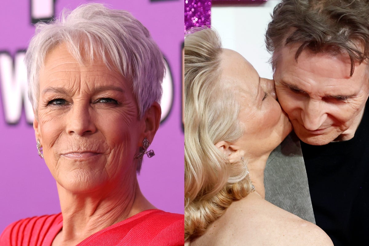 Jamie Lee Curtis gets emotional over Liam Neeson and Pamela Anderson ...