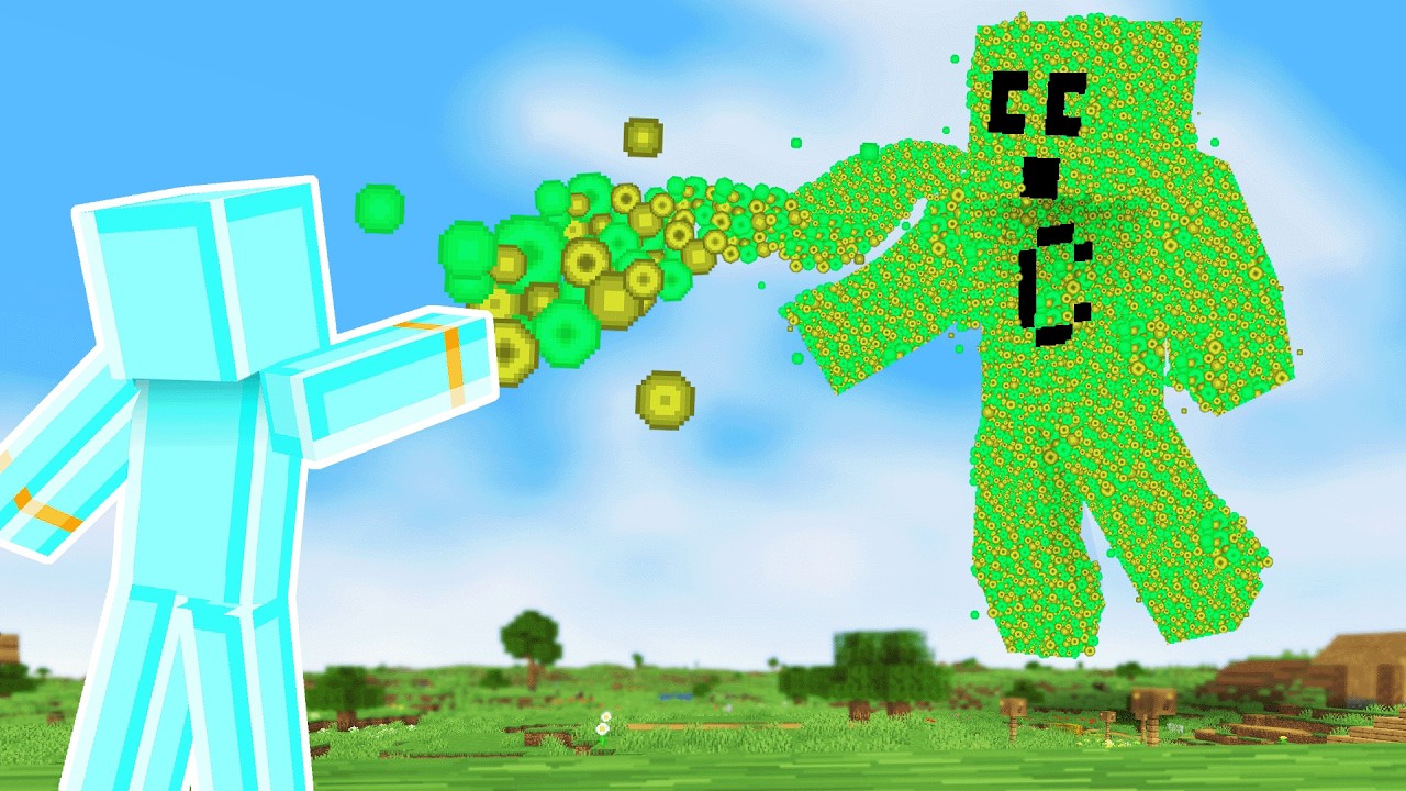 Gaining one billion experience points to become invincible in Minecraft