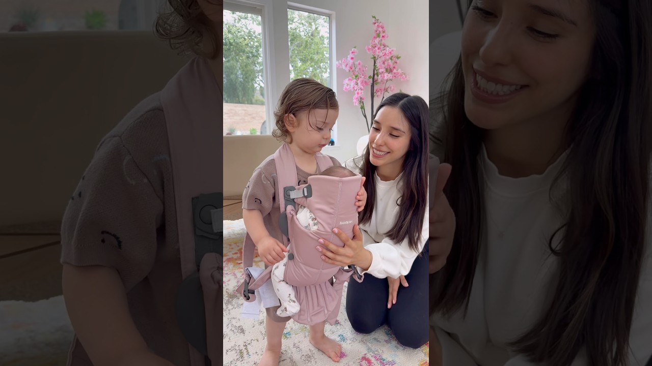Big Bro Carries Little Sis in Giant Baby Carrier—Too Cute