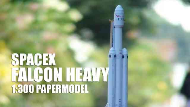 SpaceX Falcon Heavy Papercraft Model Showcase