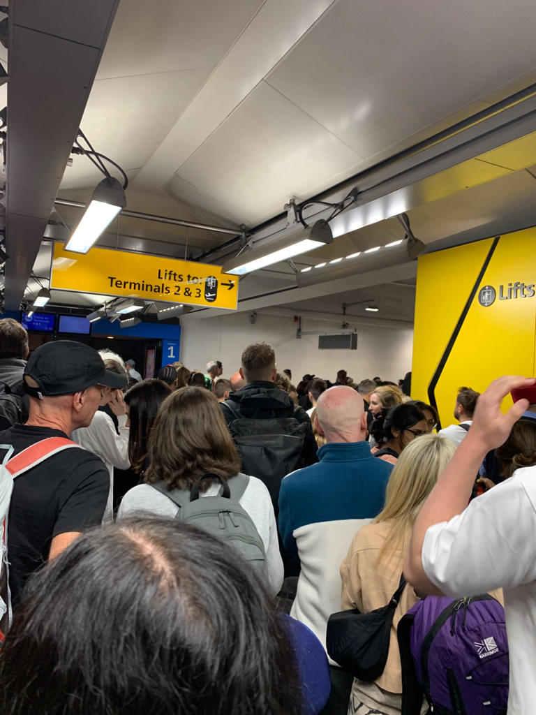 Heathrow chaos as tunnel closure sparks overcrowding and Elizabeth line ...