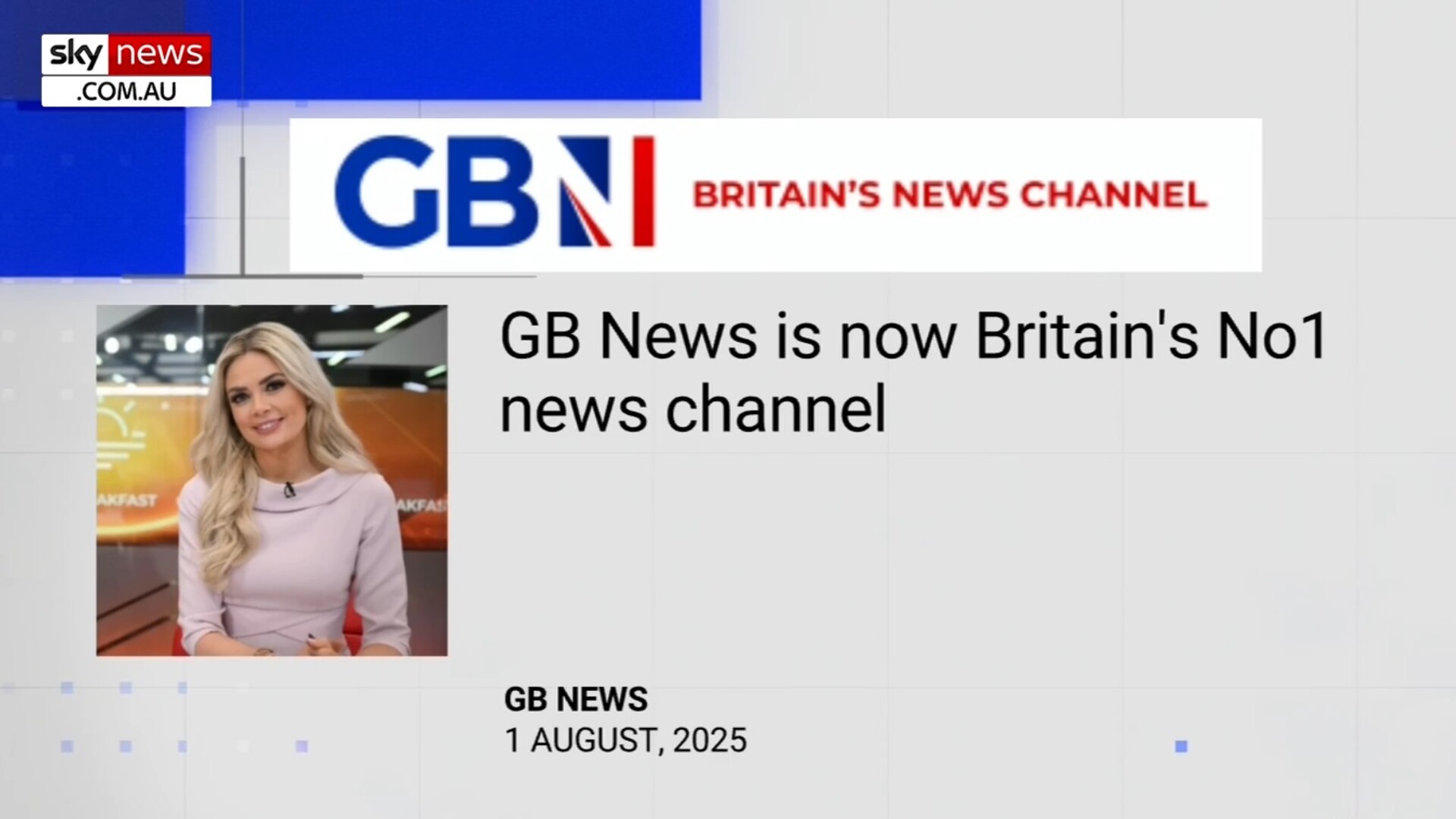 GB News crowned number one news channel in the UK