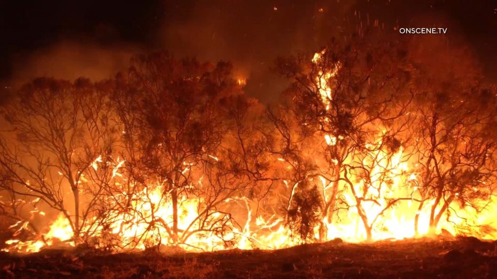 Rosa Fire Rages Overnight, Prompts Highway Closures and Evacuations