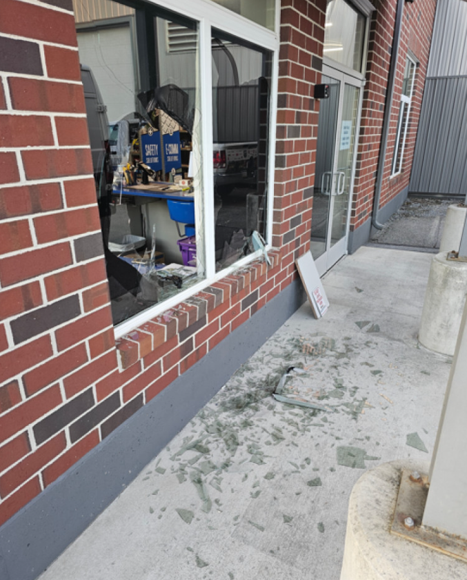 Investigation underway after business's windows were smashed out ...