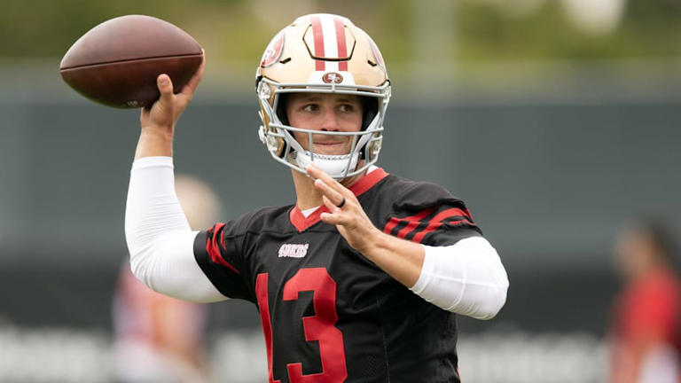 Brock Purdy has adorable moment with baby daughter at 49ers training camp