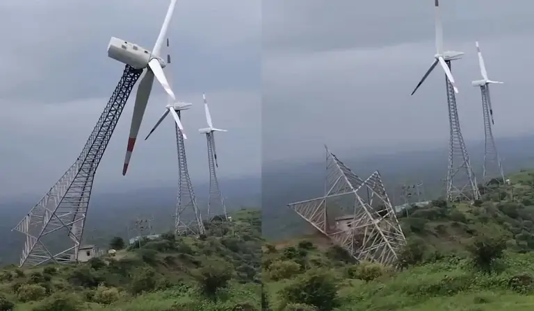 Fact Check: Terrifying Video Of Windmill Collapse In Gujarat's ...