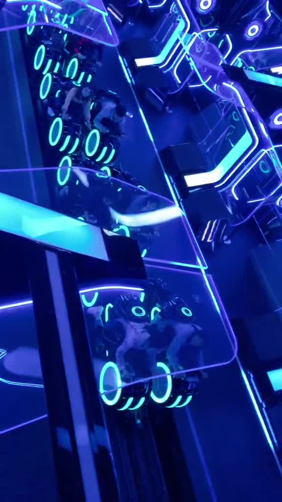 Inside the Futuristic Tron Roller Coaster at Shanghai Disney