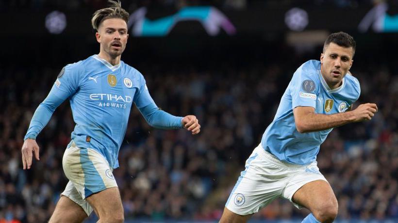 Rodri and Grealish take part in open training session