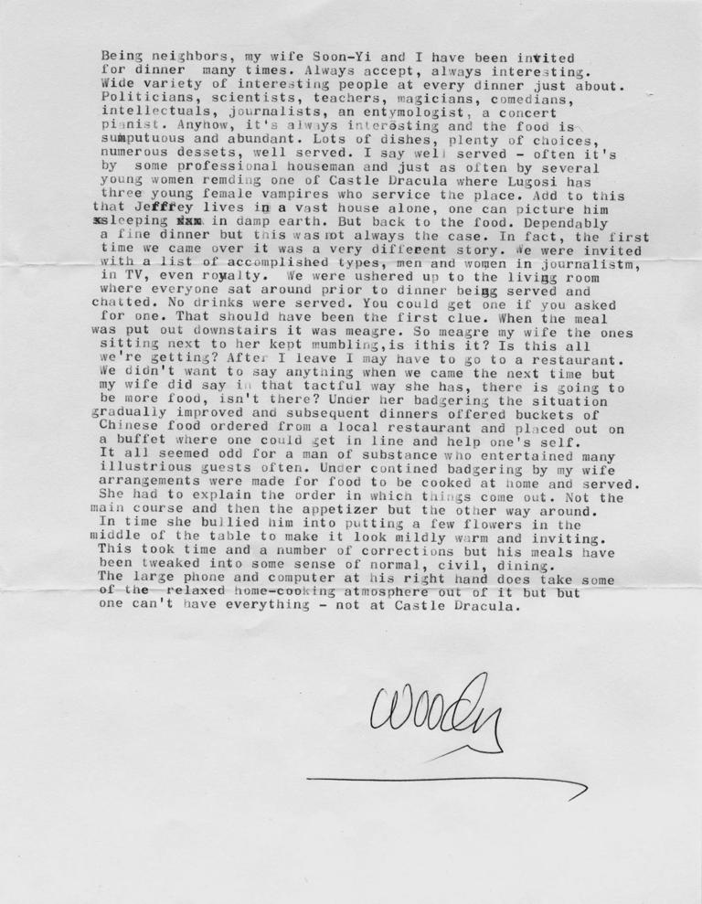 Secret Letter Reveals Epstein Even Creeped Out Woody Allen