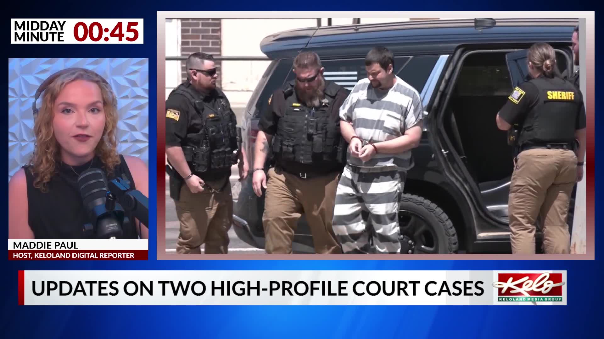 Midday Minute: Two high-profile court cases, Sturgis record jump