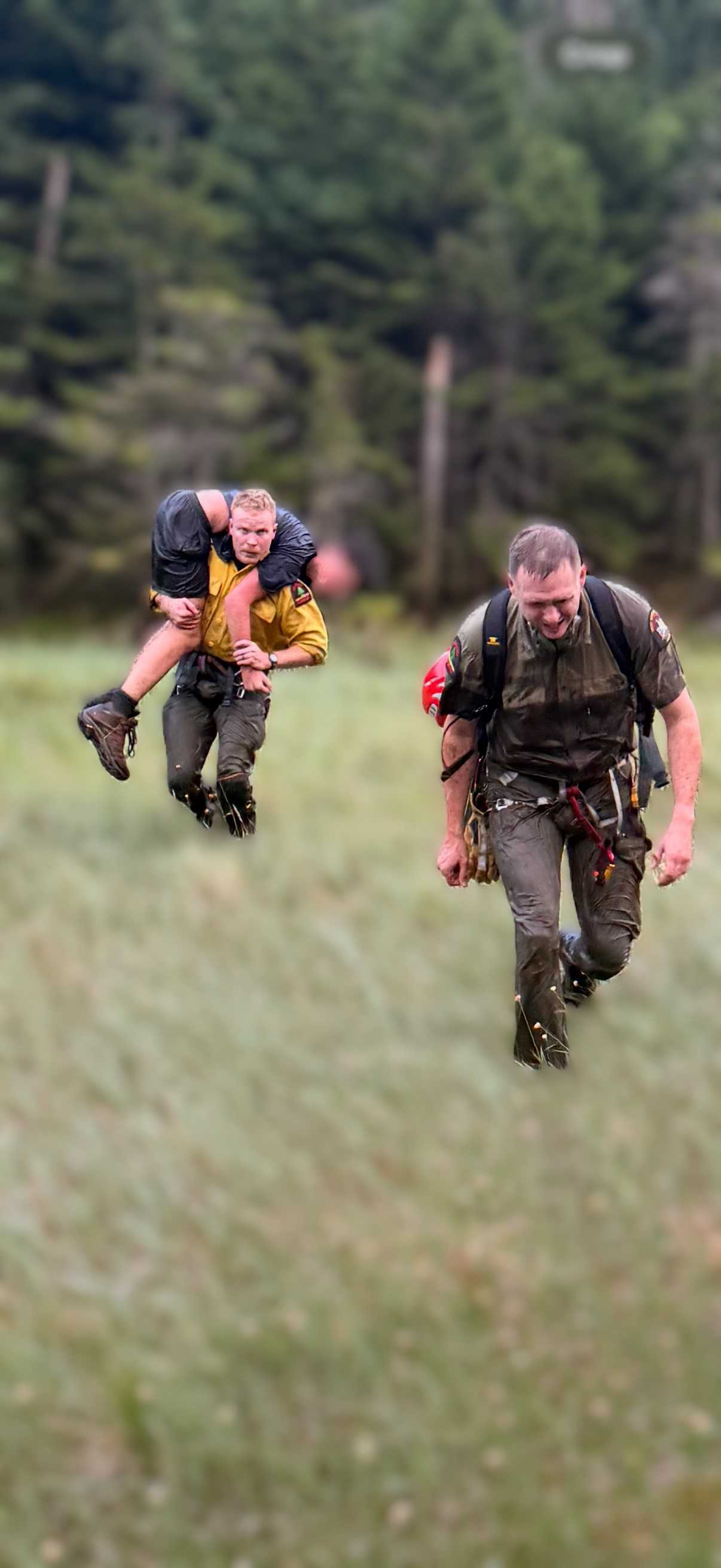 New York forest rangers wade through waist-deep swamp to save hiker in ...