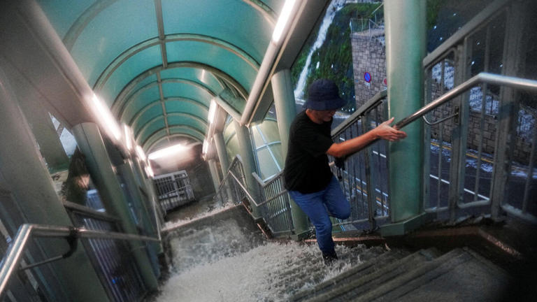 Nouvelles pluies torrentielles sur Hongkong, les images ...