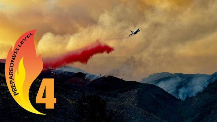 National Interagency Fire Center raises National Preparedness Level to 4