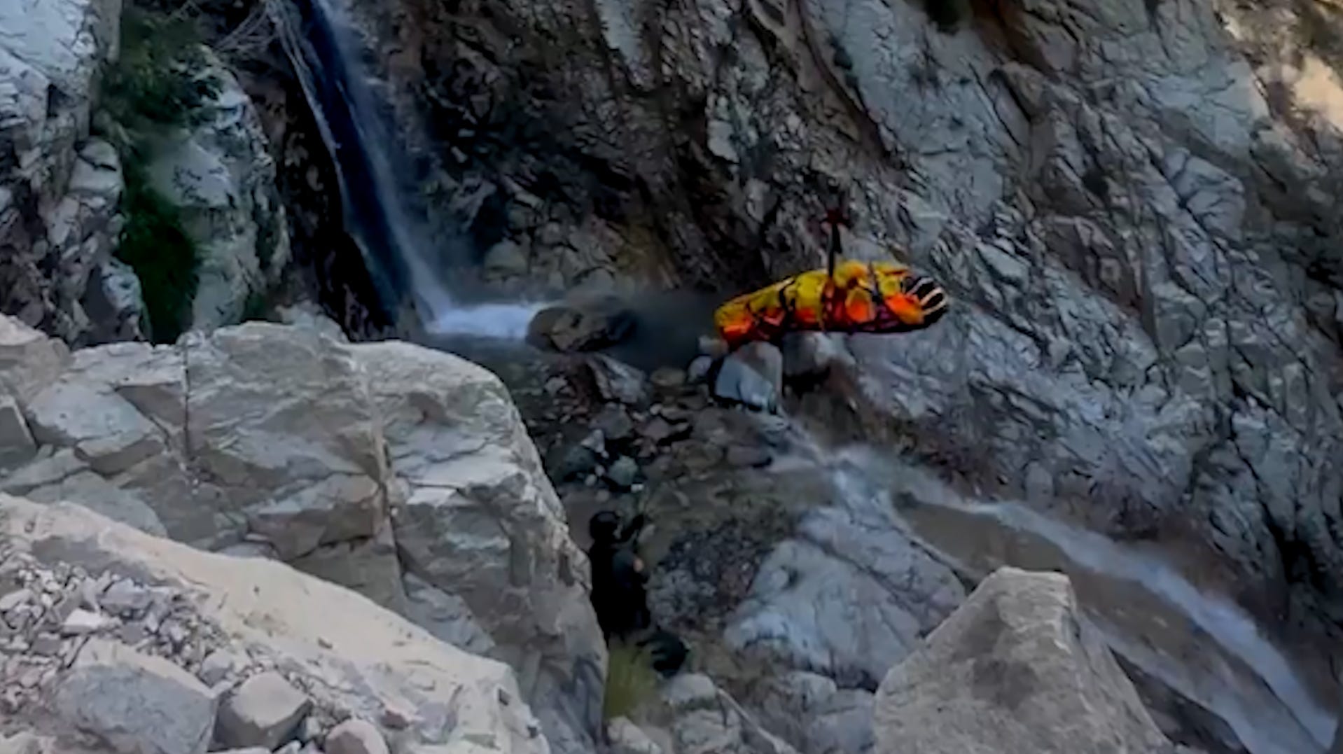 Injured hiker airlifted after 25-foot fall at popular waterfall