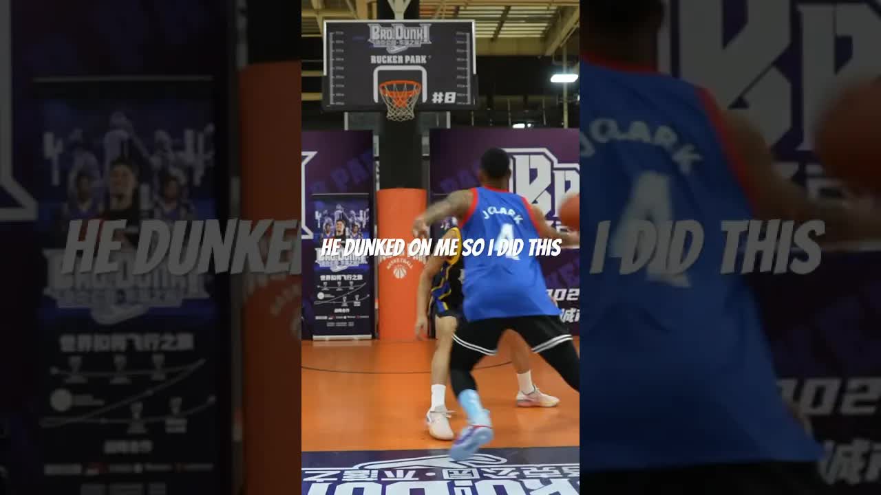 He dunked on me, so I did this #dunk #slamdunk #streetball