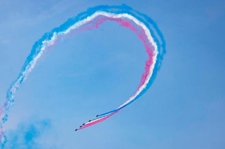 The Red Arrows will be flying near Greater Manchester this weekend