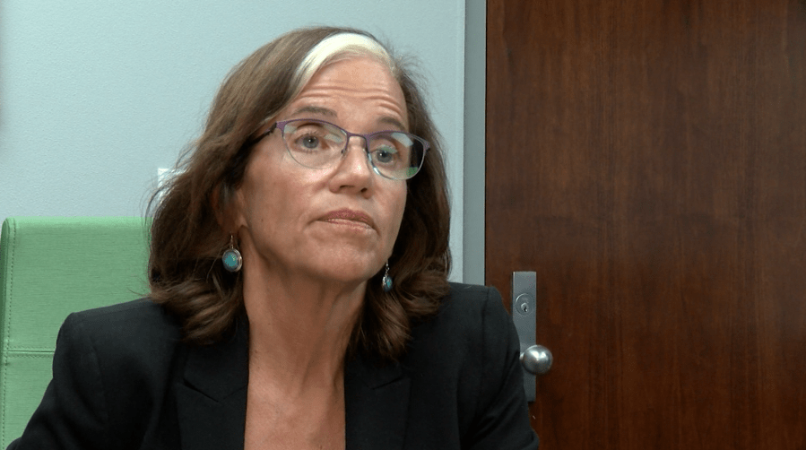 Cathy Ball speaks on JCPD Chief Church’s retirement