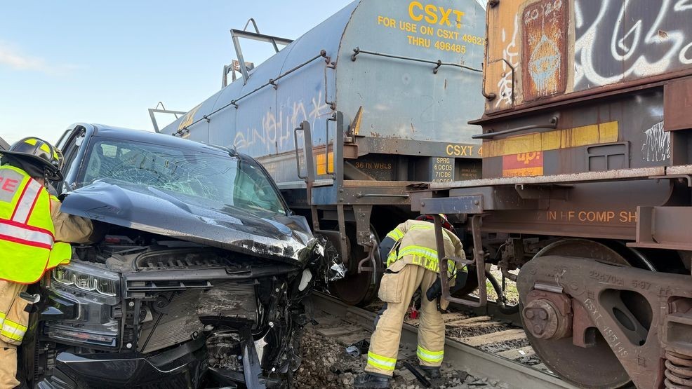 Driver hospitalized after train collision in Hilliard