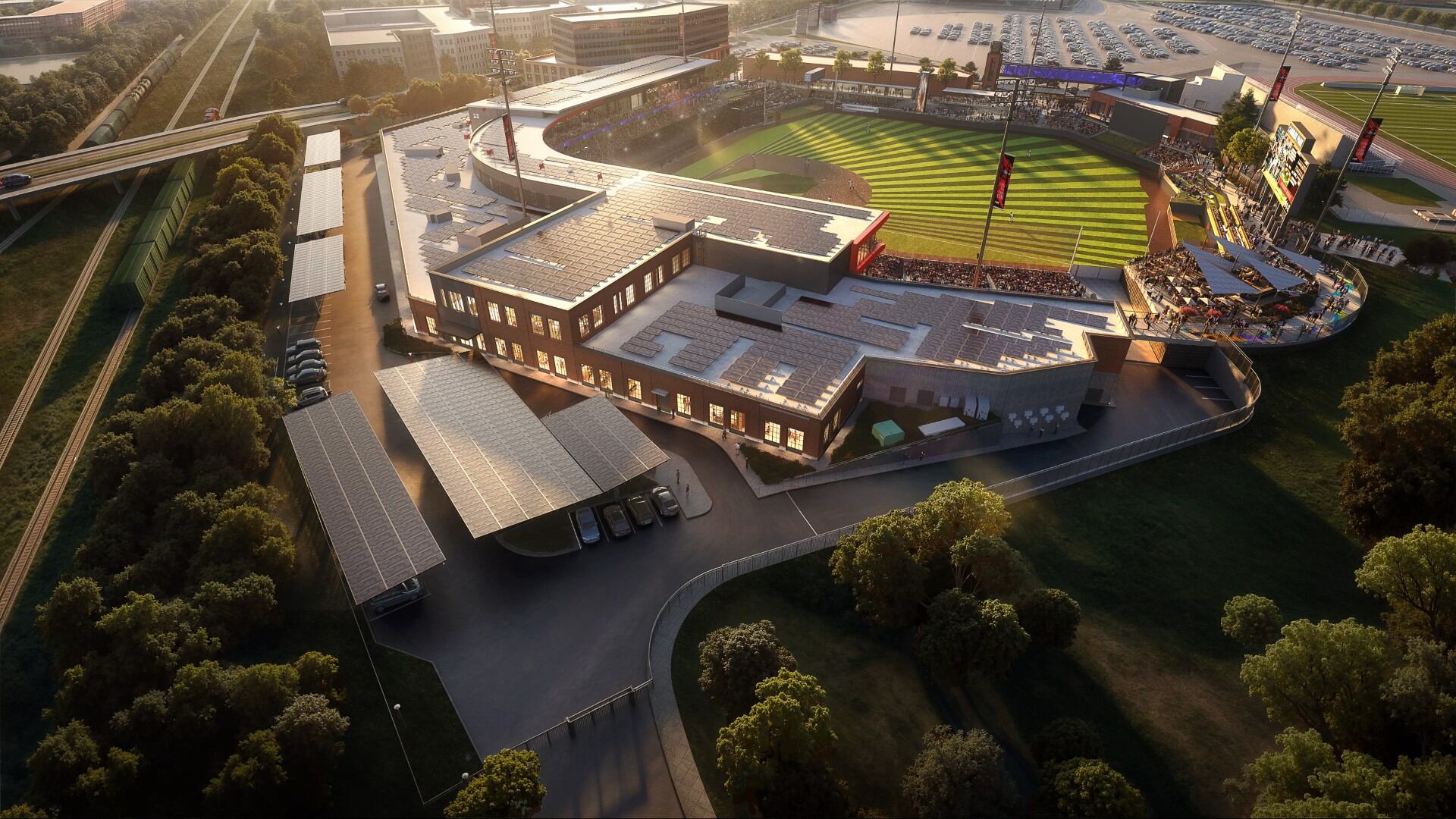 Richmond Flying Squirrels ballpark plans to be covered in solar panels