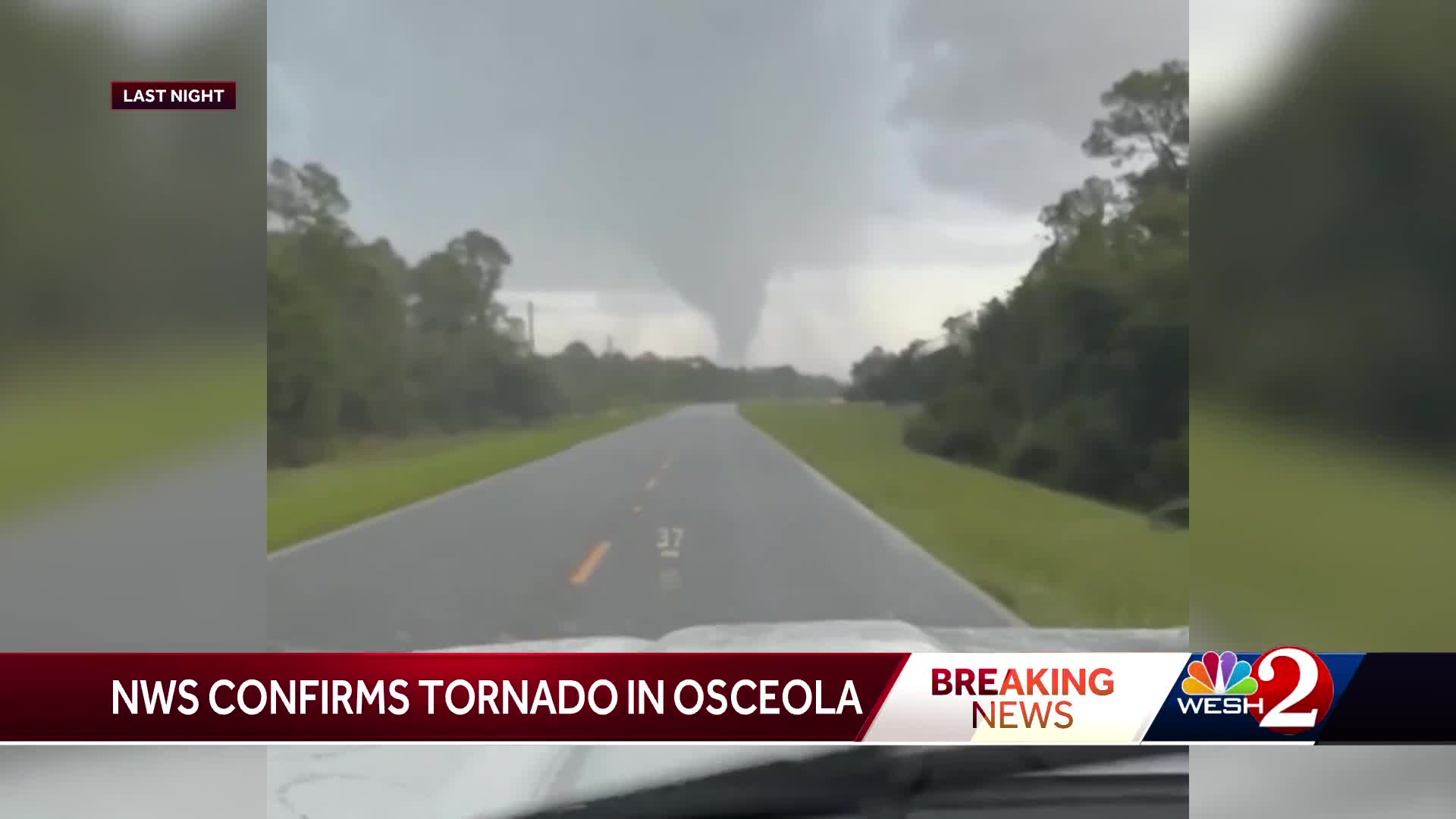 NWS confirms a tornado touched down in Central Florida on Monday night