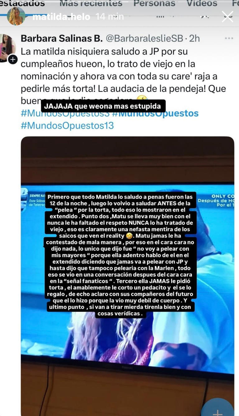 “Innecesario odiar a una persona que no conocen”: Equipo de Matilda ...