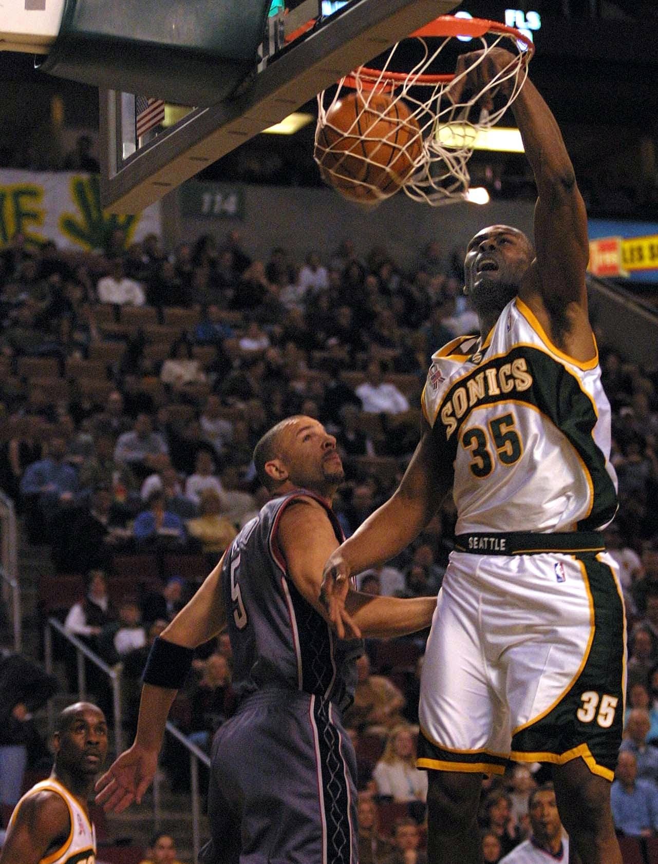 OKC Thunder jersey history No. 35 - Art Long (2001-02)