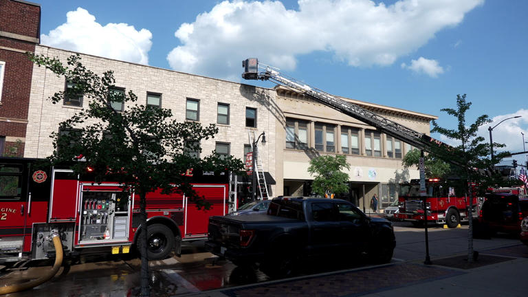 Fire at apartment complex on Barstow Street