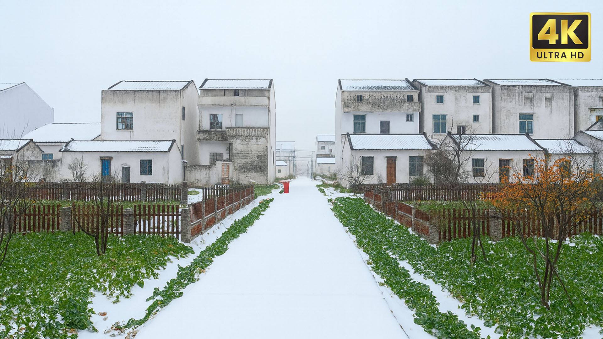 Rute Jalan Kaki Musim Dingin Indah di China 4K