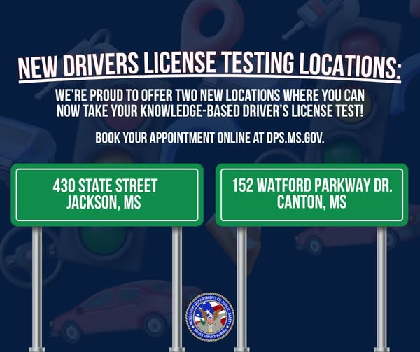 New driver’s license testing locations now open in Mississippi