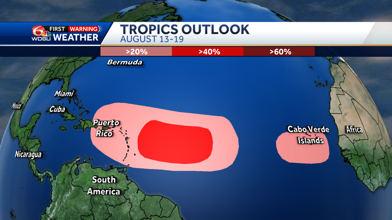 Two tropical disturbances and one tropical storm are active in the Atlantic