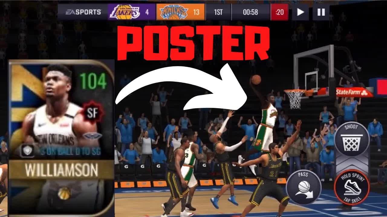 knyt: zion williamson's insane dunk animations in nba live mobile 20 ...