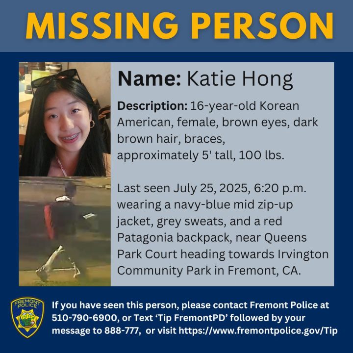 Katie Hong, Fremont teen who vanished without a trace, has been missing ...