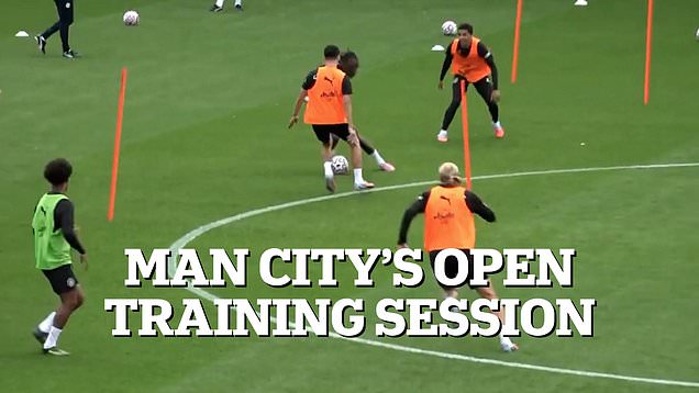 Manchester City hosts open training session as Pep runs drills