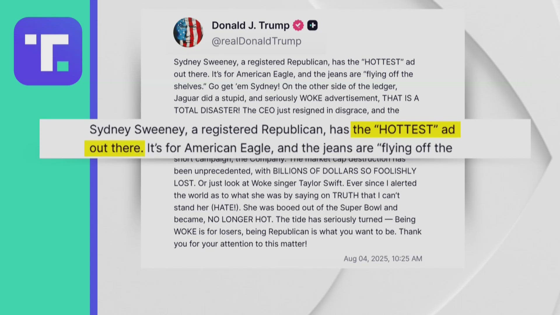 A new provocative American Eagle ad with Sydney Sweeney has the retail ...