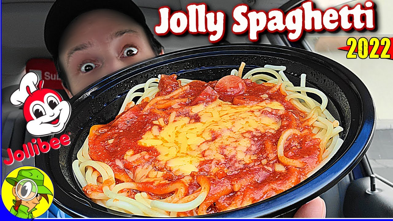 Jollibee® Jolly Spaghetti Review Hot Dogs on Spaghetti