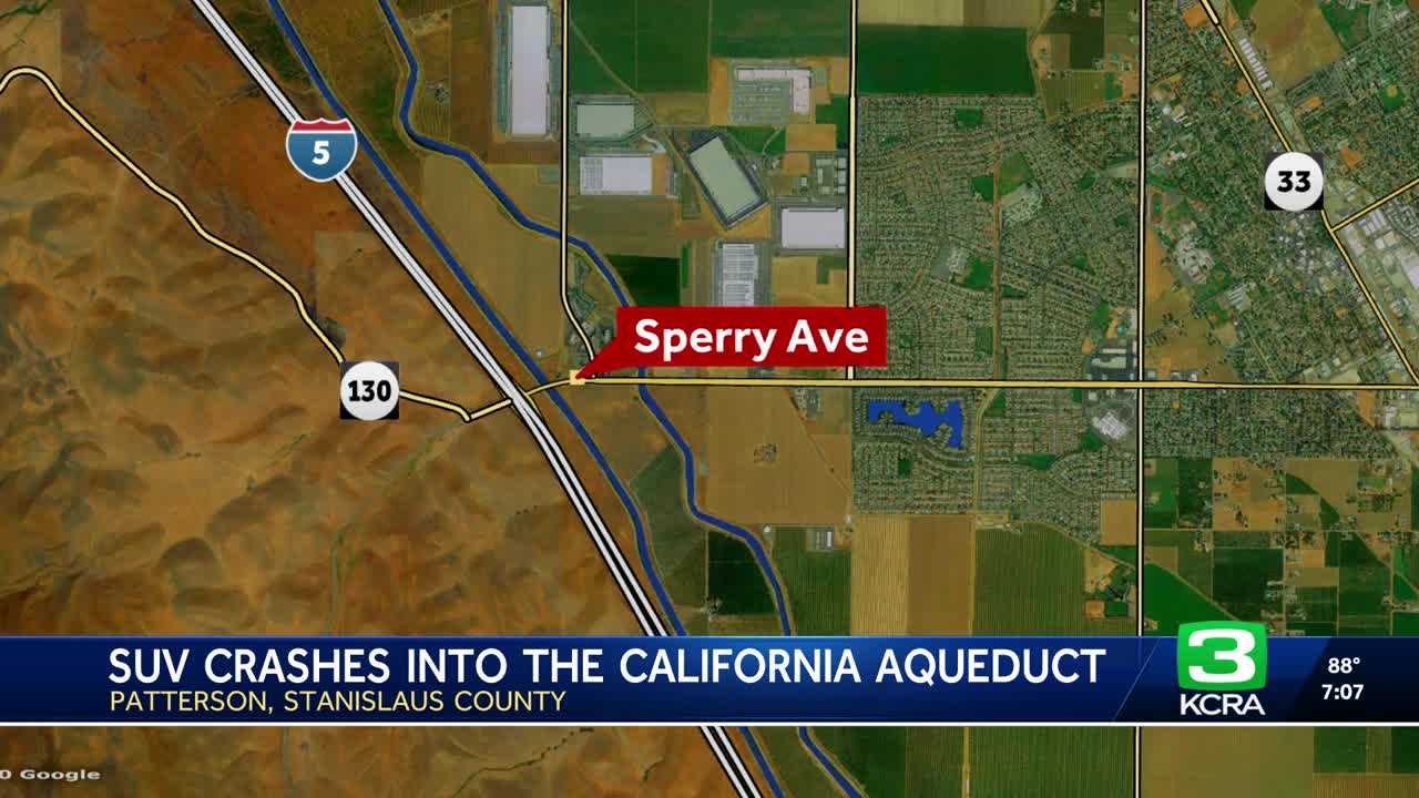 Driver dies after crashing into aqueduct along I-5 in Patterson, CHP says