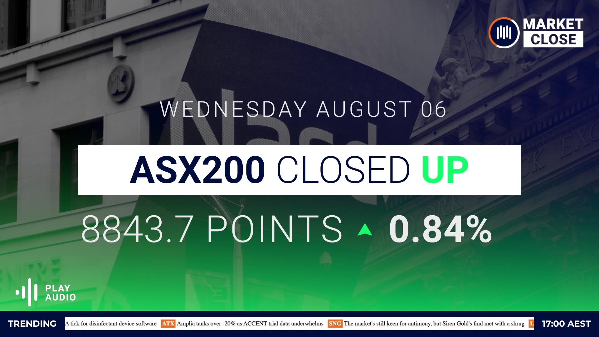 ASX Market Close: Bourse charts all-time record territory | August 6, 2025