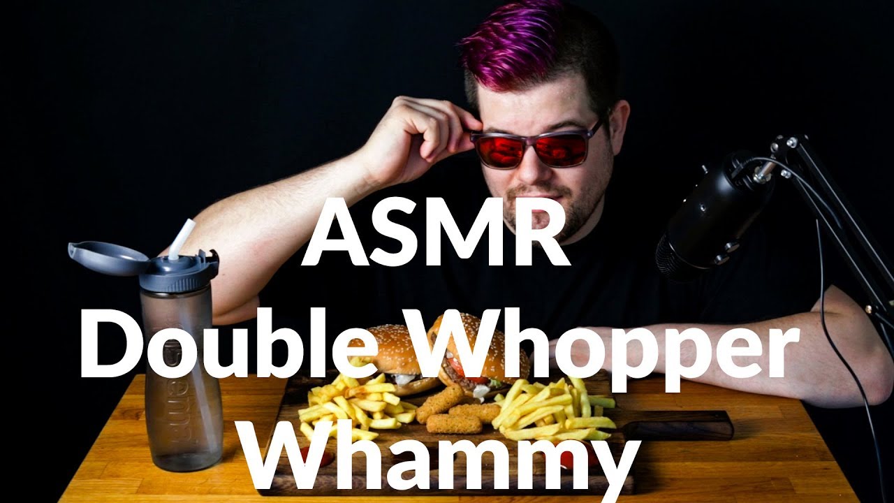ASMR Burger King Double Whopper Whammy | Big Bites Mukbang | Real ...