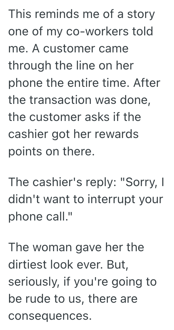 Customer Ignored Basic Courtesy At Checkout, But Then Proceeded To Lash ...