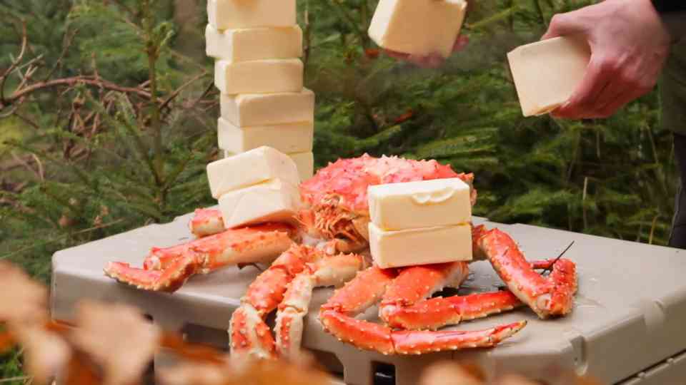 ASMR Cooking King Crab in the Wild🔥