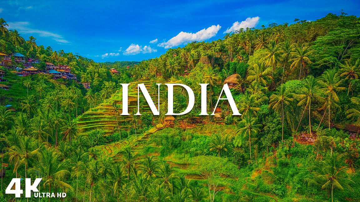 Van Bergen tot Kust – India van Boven in 4K met Zachte Muziek
