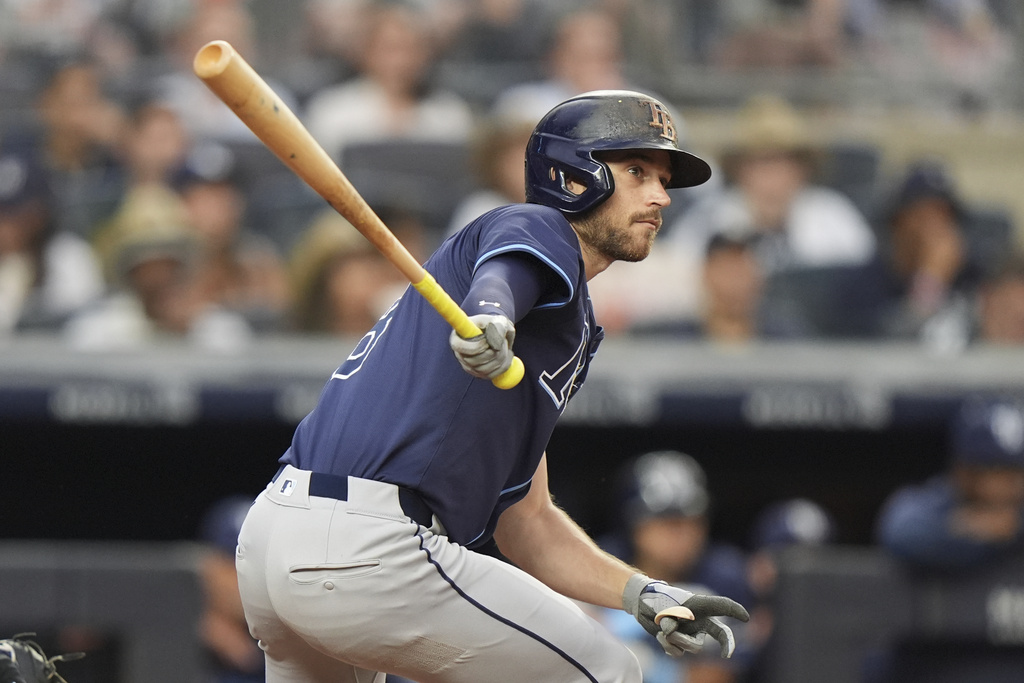 Brandon Lowe, Jake Mangum drive the Rays' 7-run 4th inning in a 7-3 ...