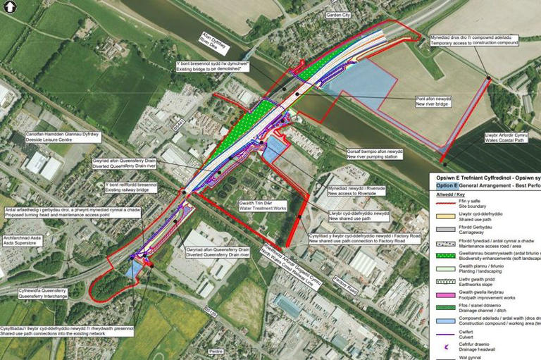 The key elements of new A494 River Dee Bridge as tender goes out