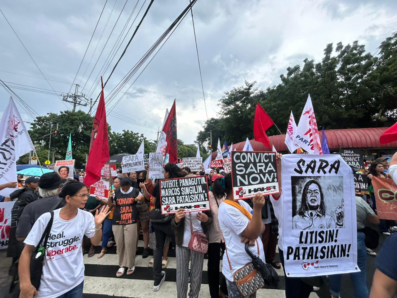 Protesters troop to Senate as it votes on Sara Duterte impeachment