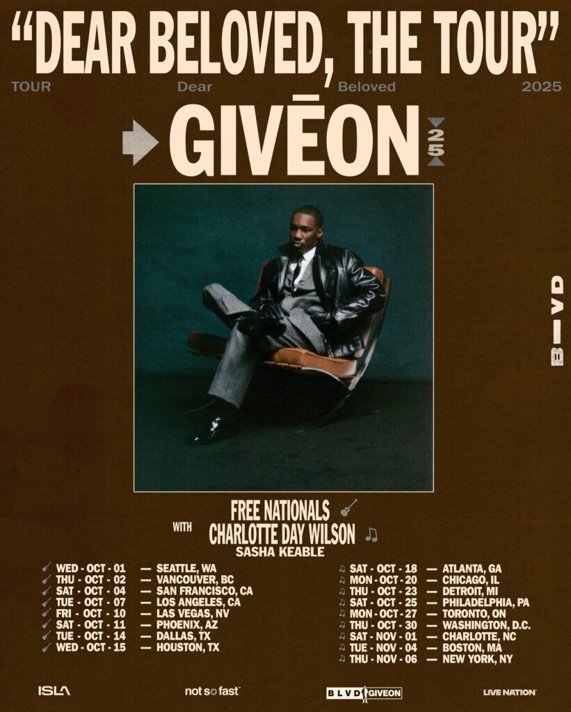 Giveon Announces 'Dear Beloved, The Tour' Dates