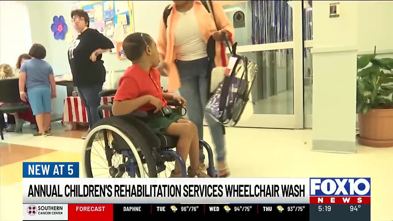 Annual wheelchair wash getting kids back to school ready