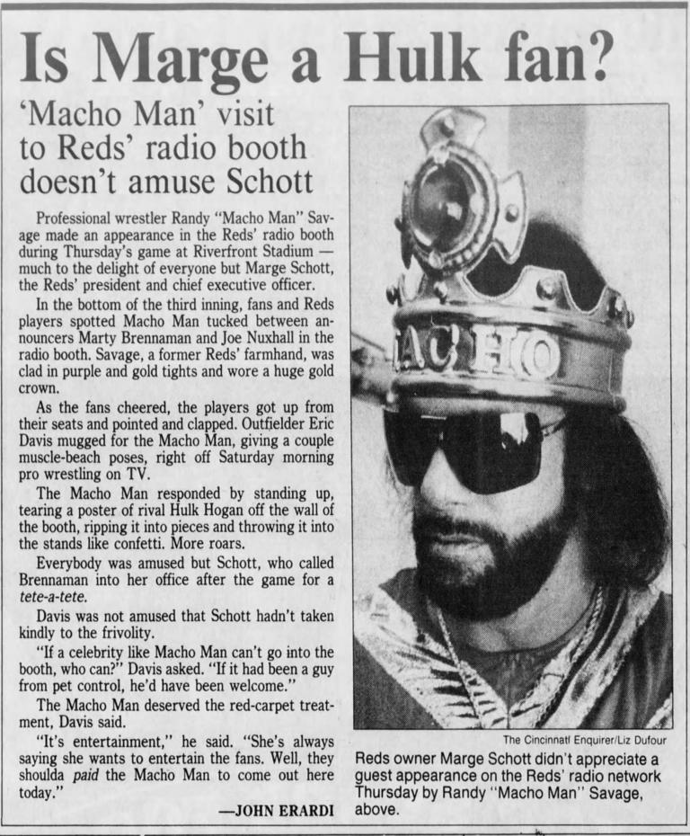 Wrestling legend Randy Savage soon to have a figure in Reds gear