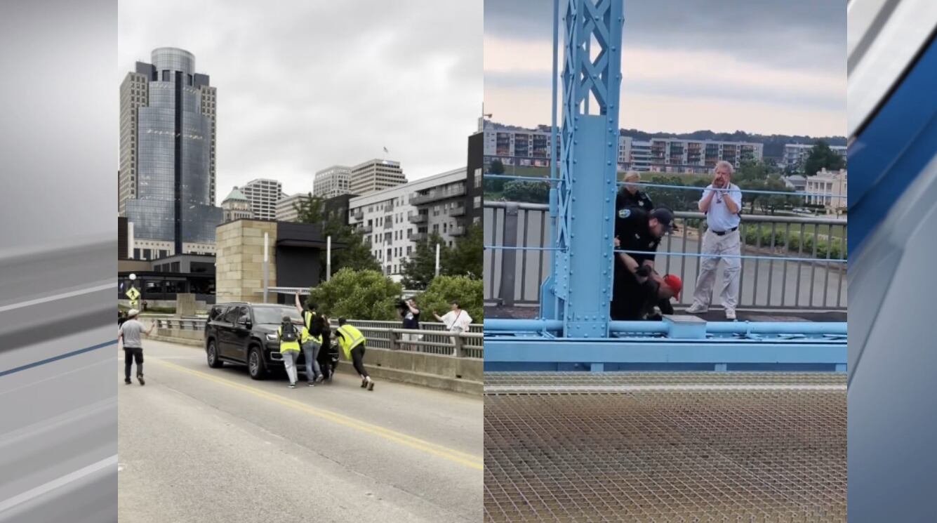 Covington officer suspended after Roebling Bridge protest use-of-force ...
