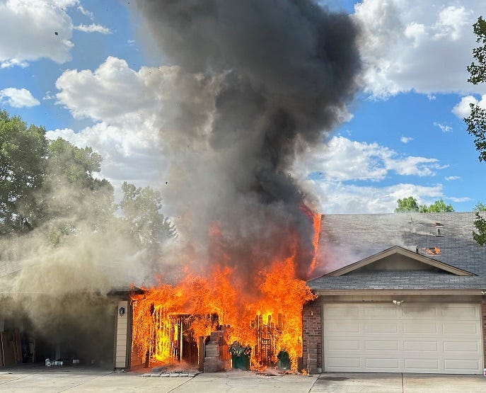 Sparks house fire damages 2 homes; no injuries reported